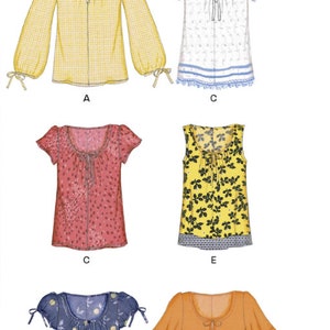 Sewing Pattern for Womens Tops in Misses Sizes, Spring, Summer & Fall ...