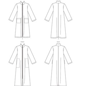 Sewing Pattern for Womens Robes, Butterick B6967, Womens Full Zip Robes ...