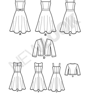 Sewing Pattern for Womens Dress & Jacket, New Look Pattern N6390, New ...