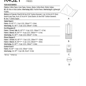 Sewing Pattern for Tech Accessories, Kwik Sew K4321, Accessories for ...