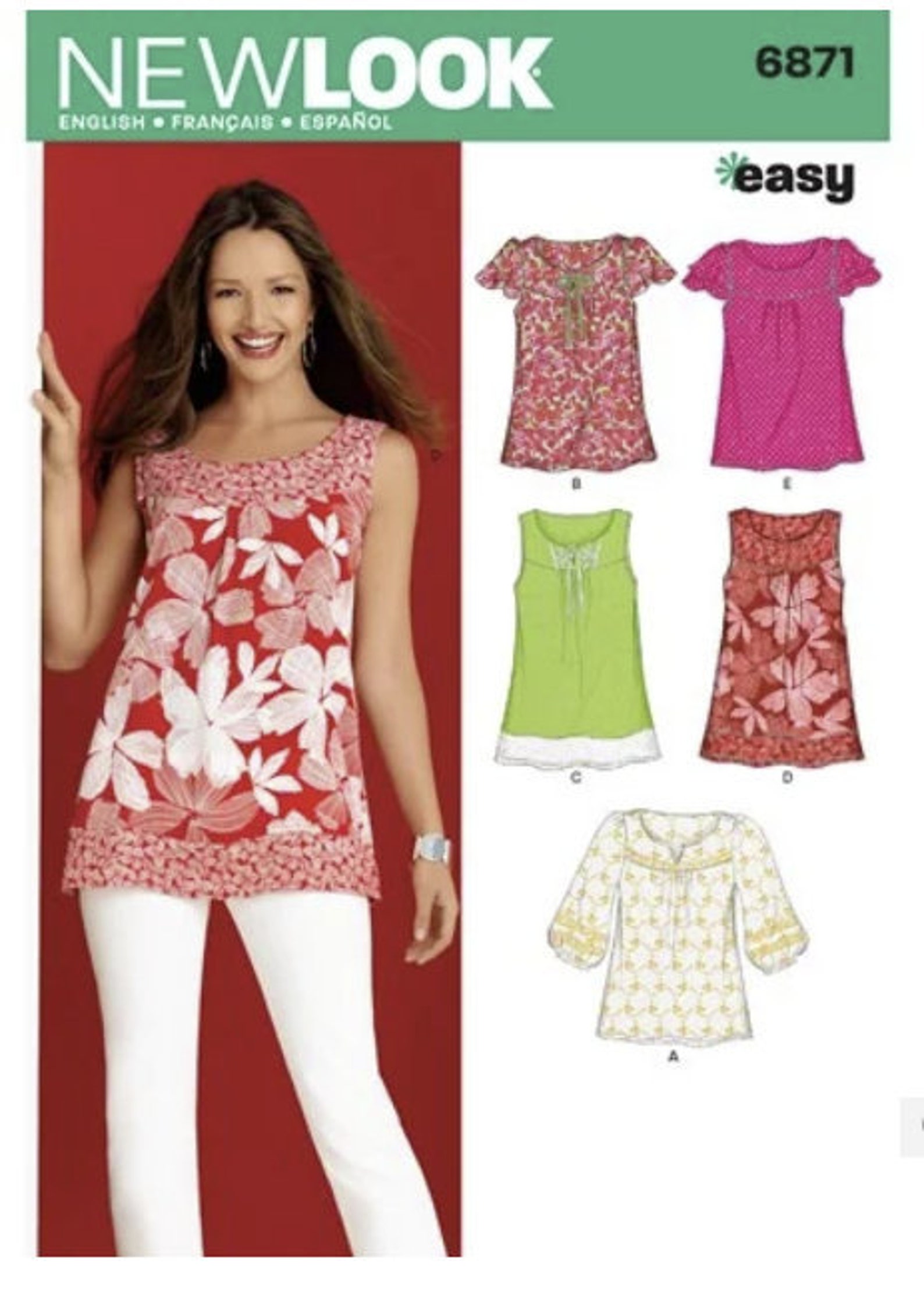 Sewing Pattern for Womens Tops in Sizes 10 to 22, Spring, Summer & Fall ...