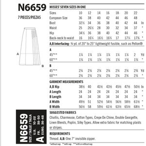 Sewing Pattern for Womens Skirts, New Look Pattern 6659, New Pattern ...