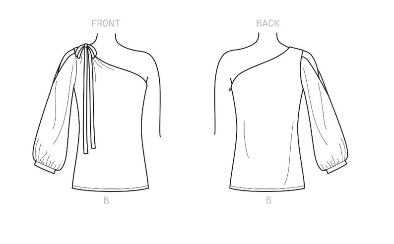 Sewing Pattern for Womens Tops One-shoulder Tops New Look - Etsy
