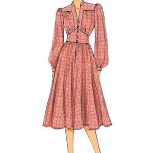Sewing Pattern for Womens Dresses, Vogue Pattern V9076, Misses GATHERED ...