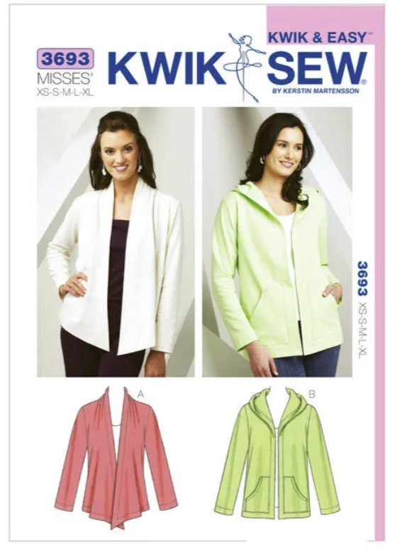 Sewing Pattern for Womens Open-Front Cardigans New Pattern Womens ...