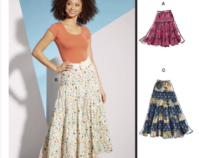 Sewing Pattern for Womens Skirts With Multi Tiers, Mccall's Pattern ...