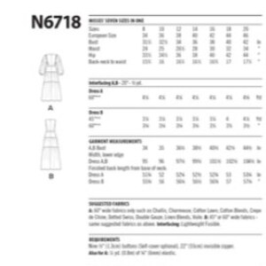 Sewing Pattern for Womens Dress, New Look Pattern N6718, New Pattern ...