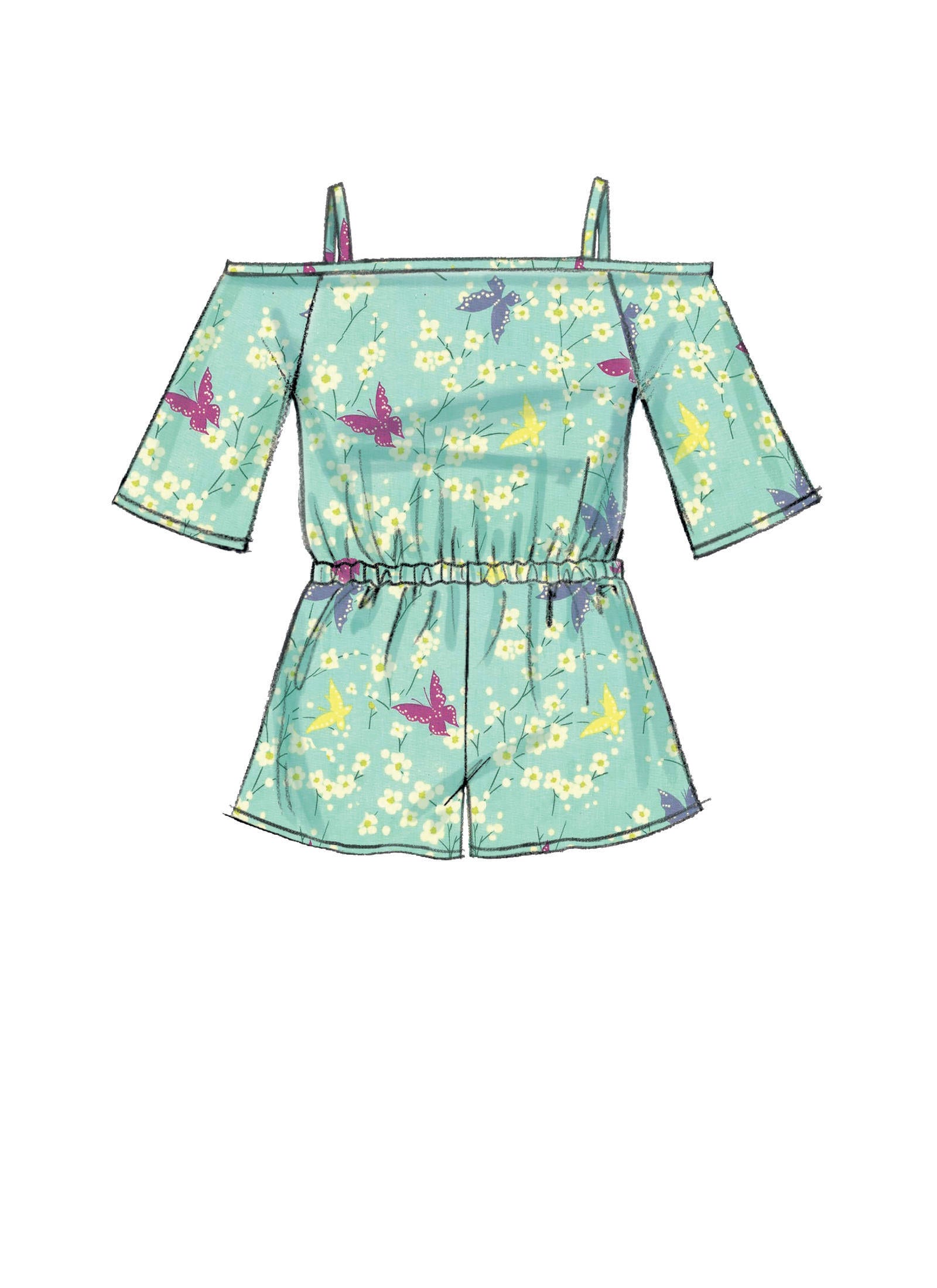 Sewing Pattern Children's/girls Off-the-shoulder Top - Etsy