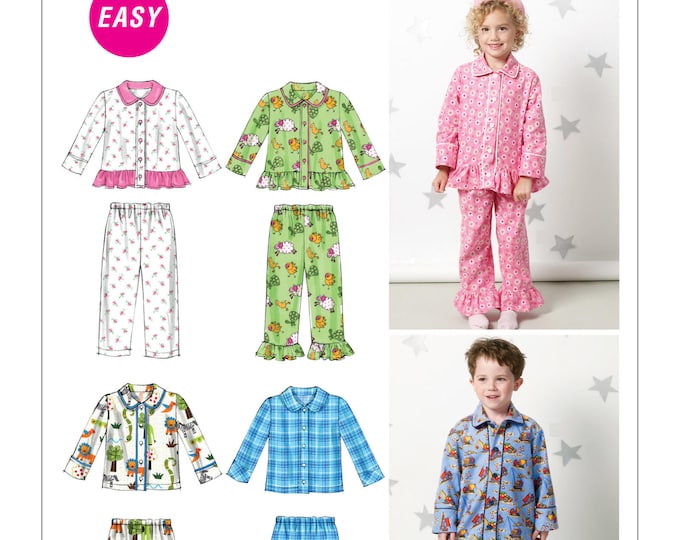 Sewing Pattern for Girls Sleepwear, Mccall's Pattern M6831, NEW PATTERN ...