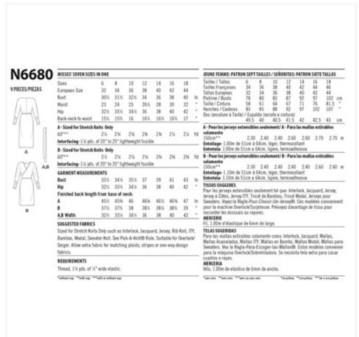 Sewing Pattern for Womens Dress, New Look Pattern N6680, New Pattern ...