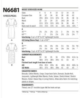Sewing Pattern for Womens Dresses New Look Pattern N6681 New - Etsy