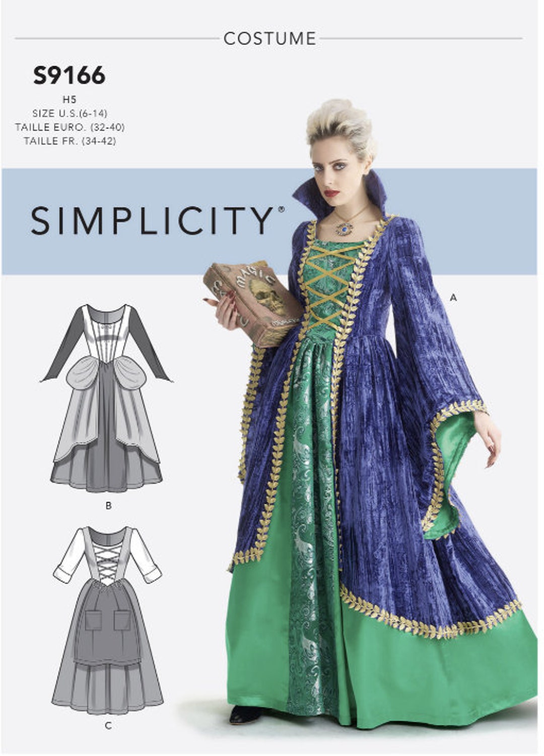 Sewing Pattern for Womens Historical Gowns, Women's Dress, Simplicity ...