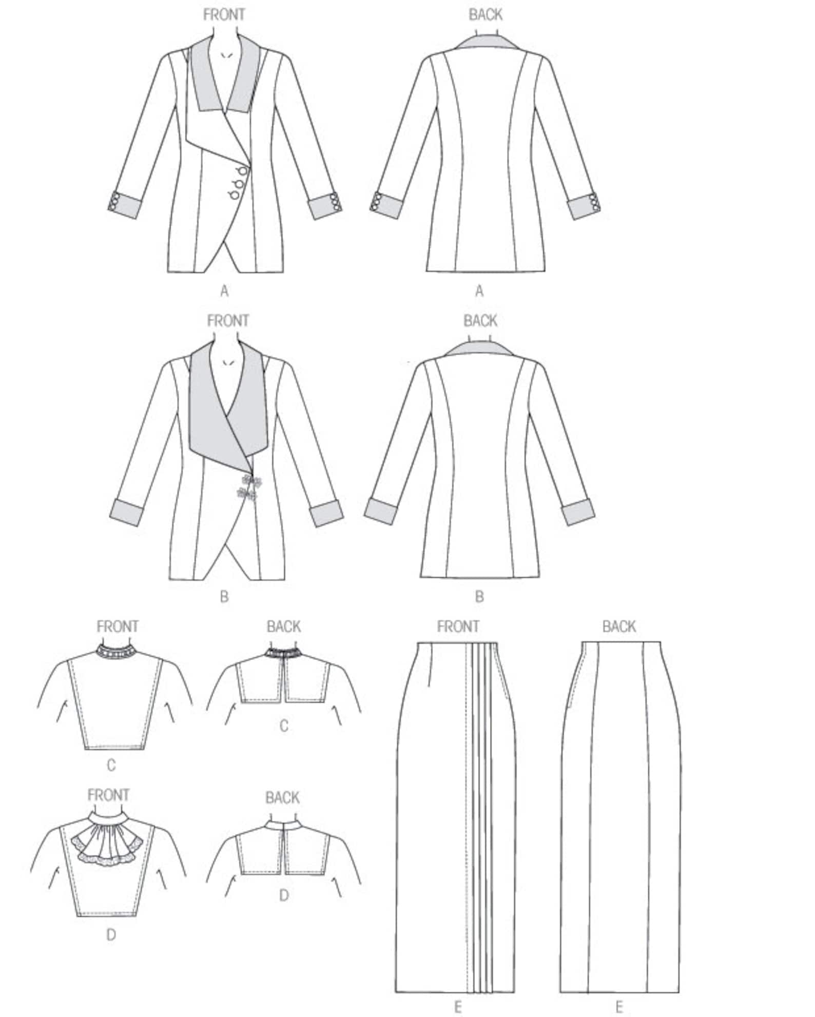 Sewing Pattern for Misses' Shawl Collar Jackets Bibs and - Etsy