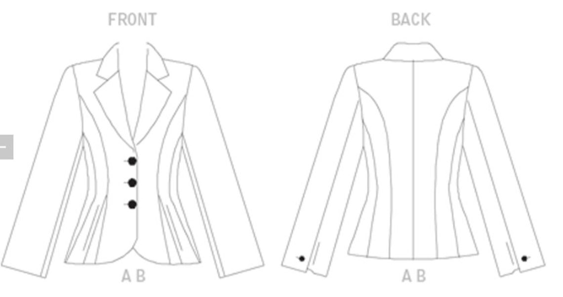 Sewing Pattern for Womens' Lined JACKET Semi Fitted Vogue - Etsy