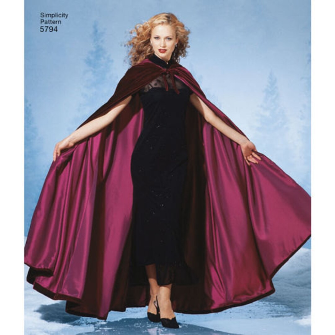 Sewing Pattern for Womens Cape Costume,simplicity Pattern 5794 ...