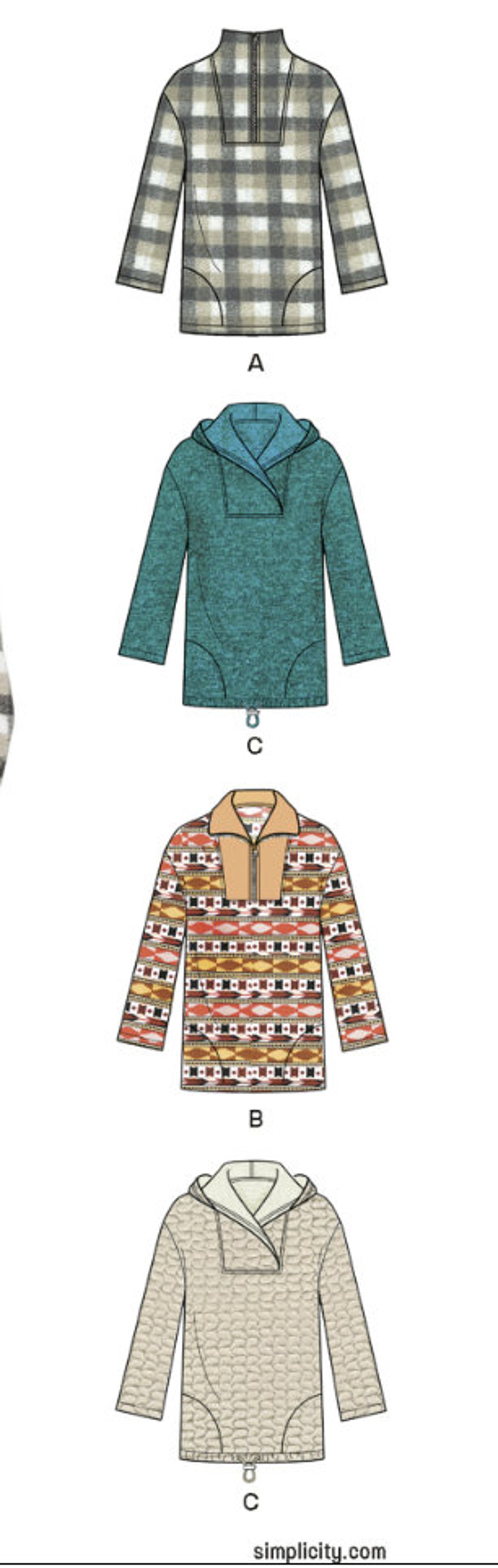 Sewing Pattern for Mens & Womens Jackets in Fleece, New Look Pattern ...