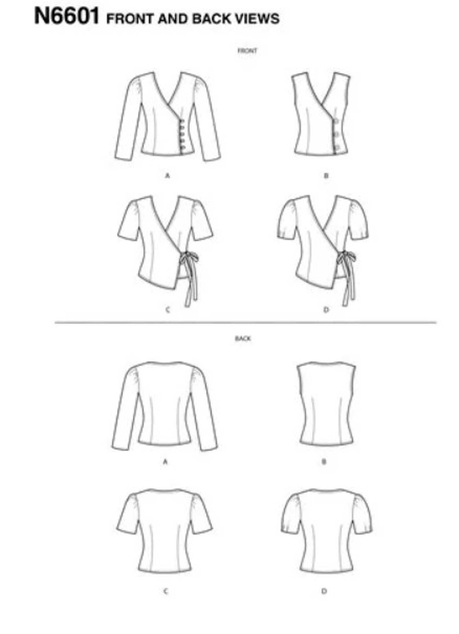 Sewing Pattern for Womens Top in Misses Sizes 8 to 20, Easy Sew Wrap ...