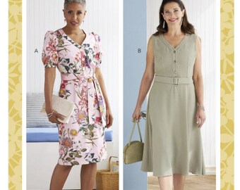 Sewing Pattern Womens Dress in Misses Sizes, Butterick Pattern B6725 ...