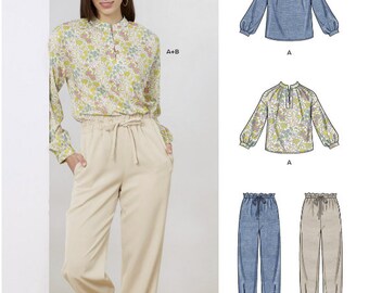 Sewing Pattern for Womens Shirts, Button Front Tops, New Look Pattern ...