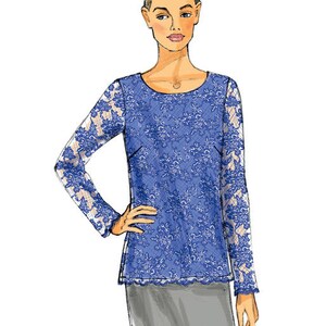 Sewing Pattern for Womens Pullover Tops, Butterick Pattern B6754, Plus ...