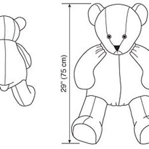 Sewing Pattern for Oversized Teddy Bears in Two Sizes, Simplicity S9307 ...