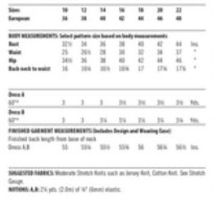 Sewing Pattern for Womens Dress in Sizes 10 to 22, Stretch Knit Maxi ...