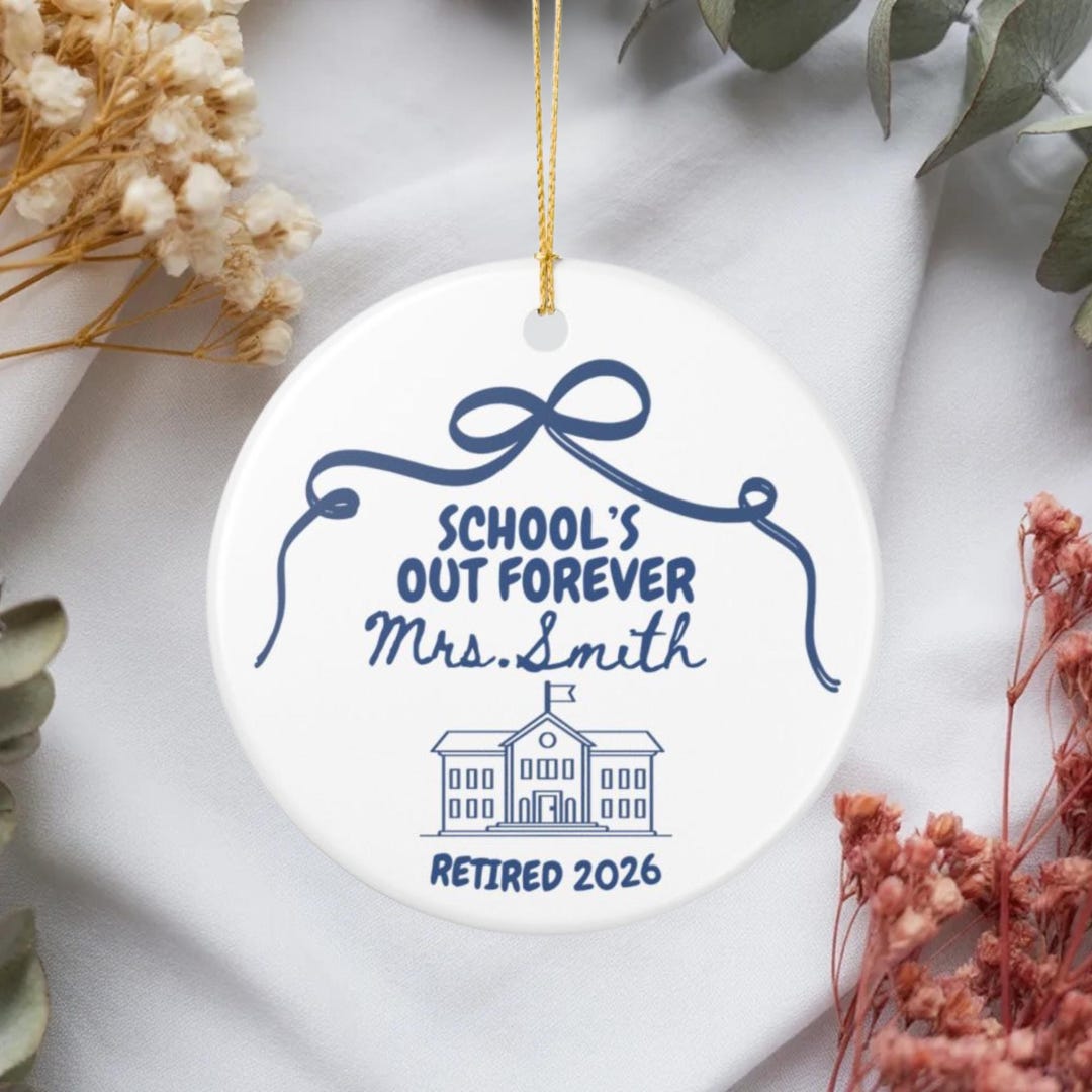 Personalized Teacher Retirement Ceramic Decoration Ornament 1pc Gift ...