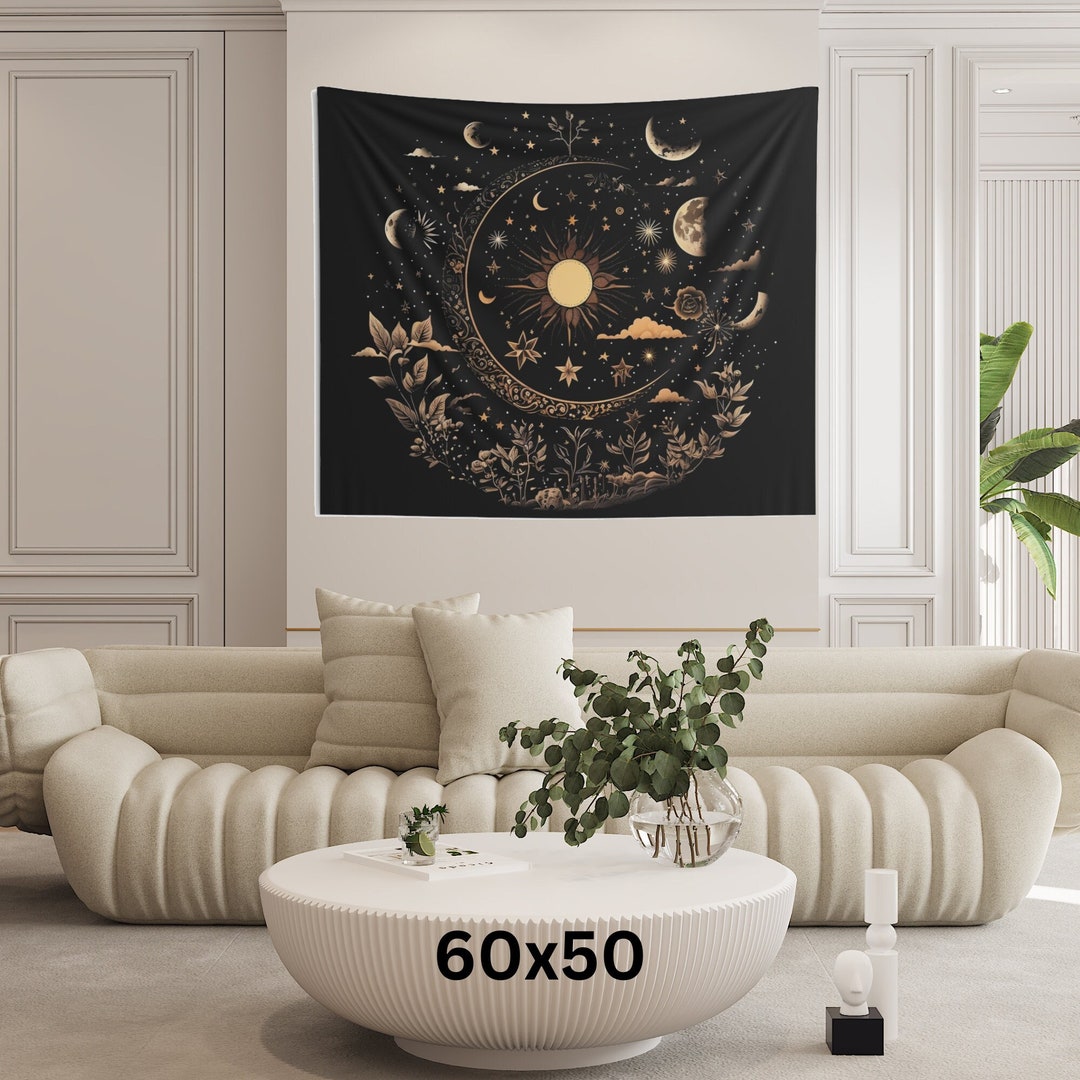 Celestial Tapestry, Moon Tapestry, Moon Home Decoration, Wall Decor ...