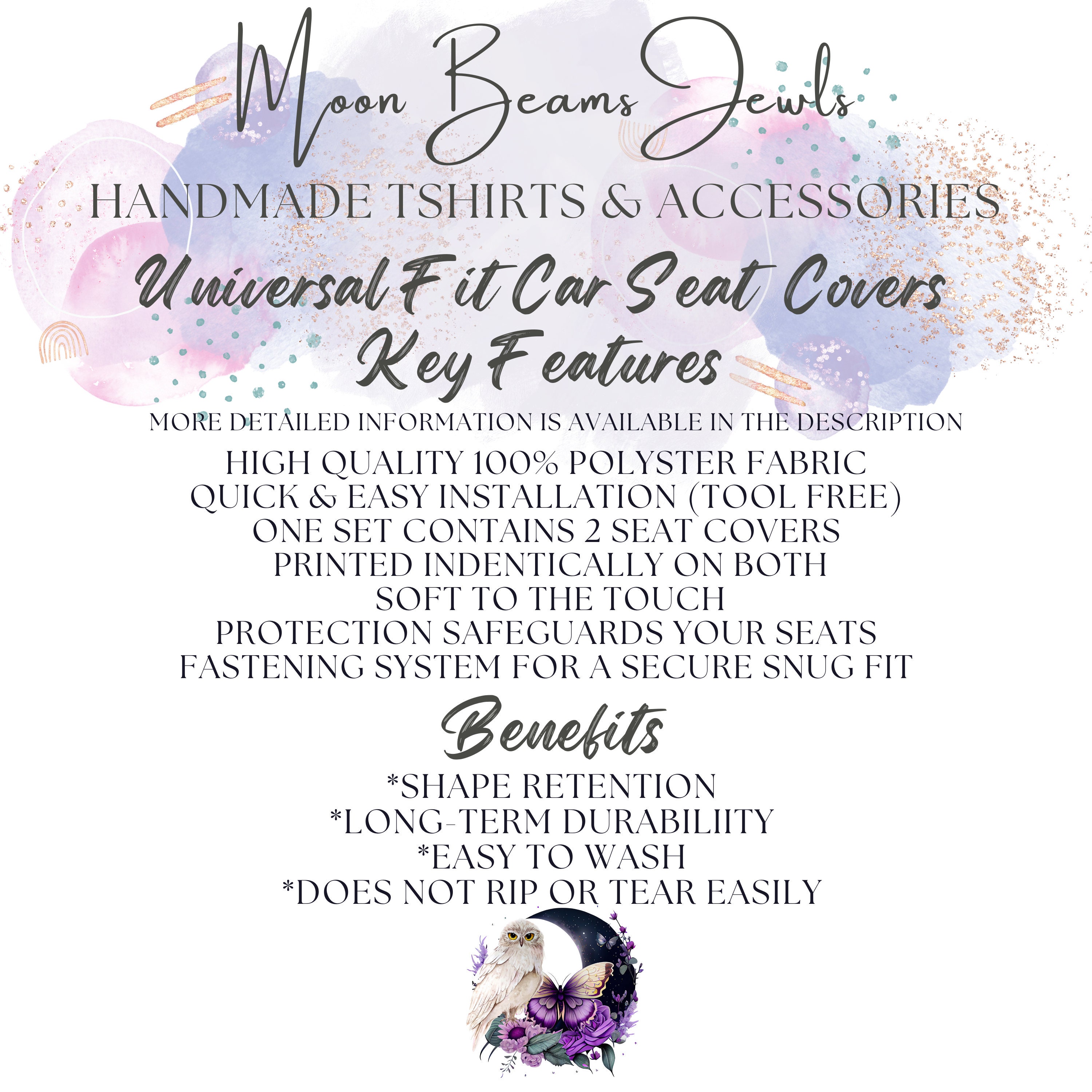 Cottage Core Dark Blue Damask With White Flower Seat Covers, Blue ...