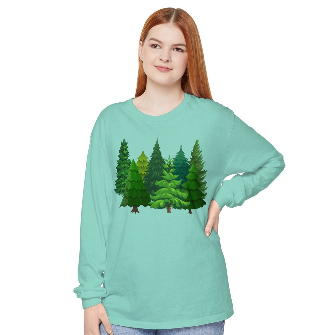 Trees Nature Evergreen Comfort Colors Shirt Evergreen Trees - Etsy