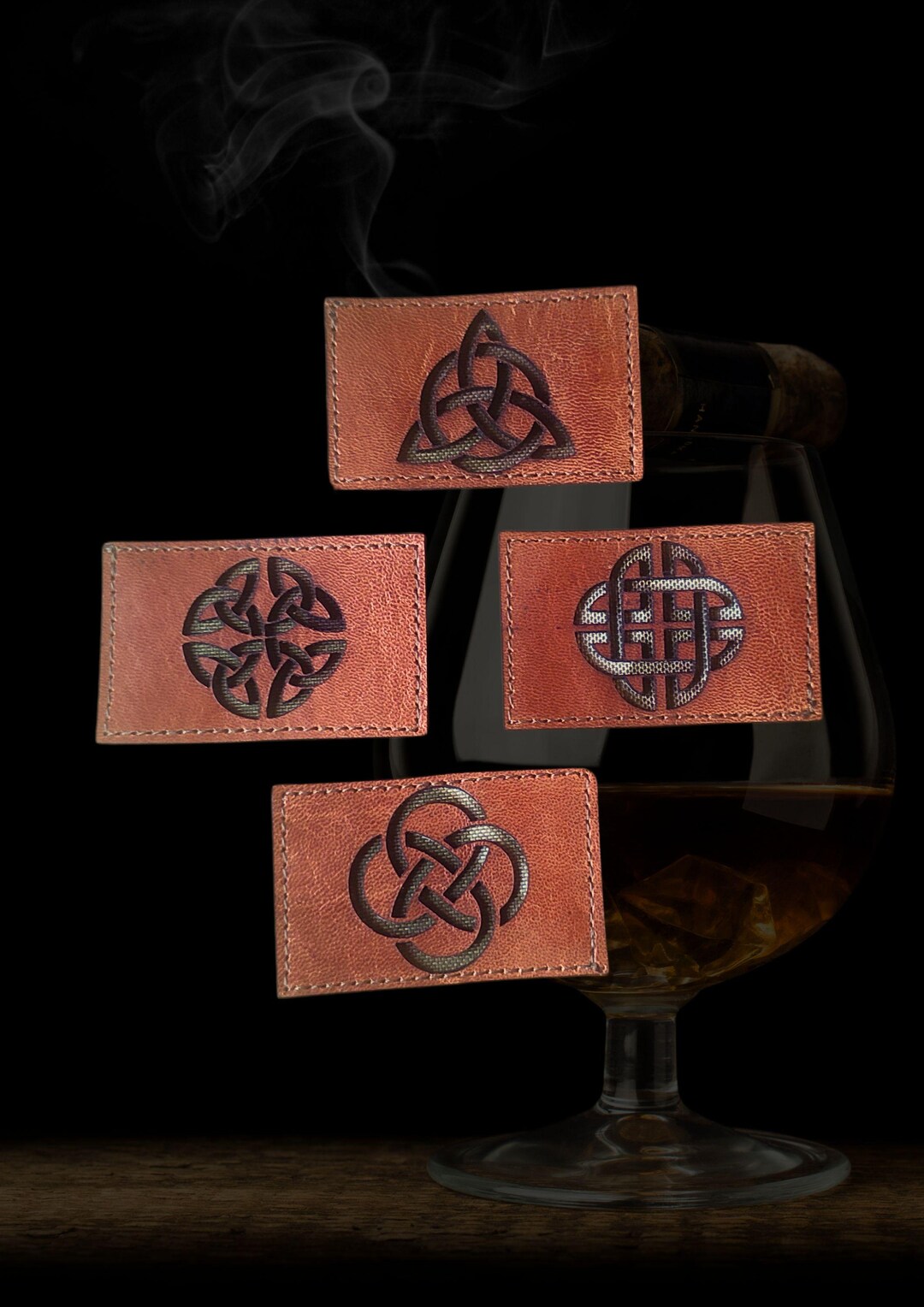 Custom Leather Celtic Knot Patch Elegant – Laser-cut Irish Knotwork ...