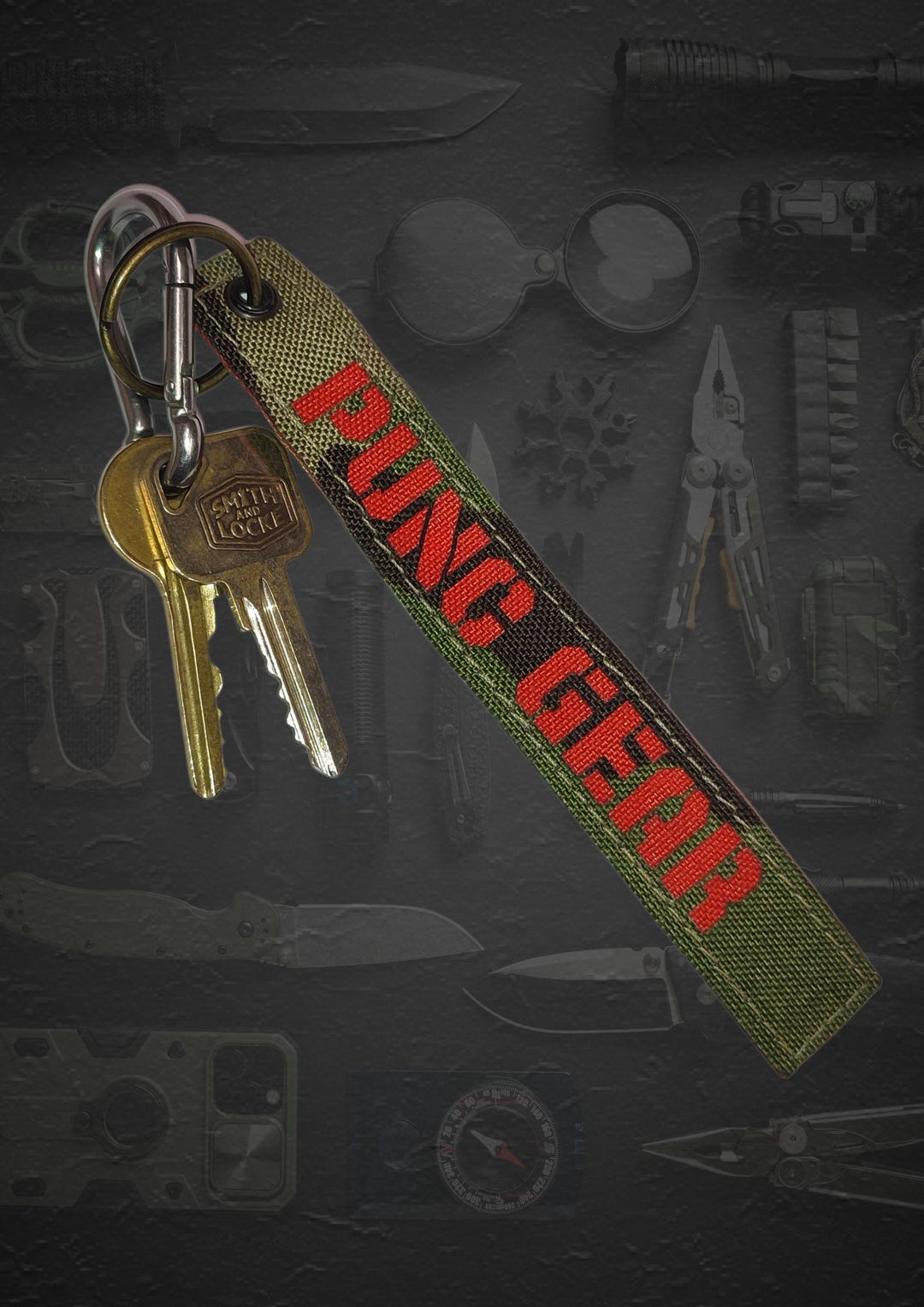 Custom Laser-cut Cordura Name Tag Keychain Personalized Military, Law ...