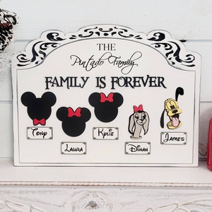 Disney Farmhouse Family Sign - Personalized Mickey and Minnie Home ...