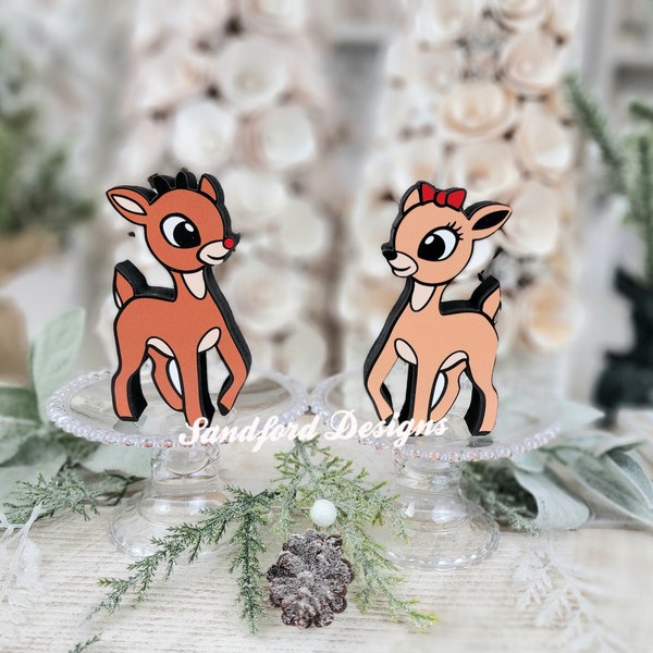 Clarice Reindeer Svg - Etsy