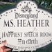 Minnie Mouse Chalkboard Teacher 3d Wood Sign - Custom Mickey Teacher ...