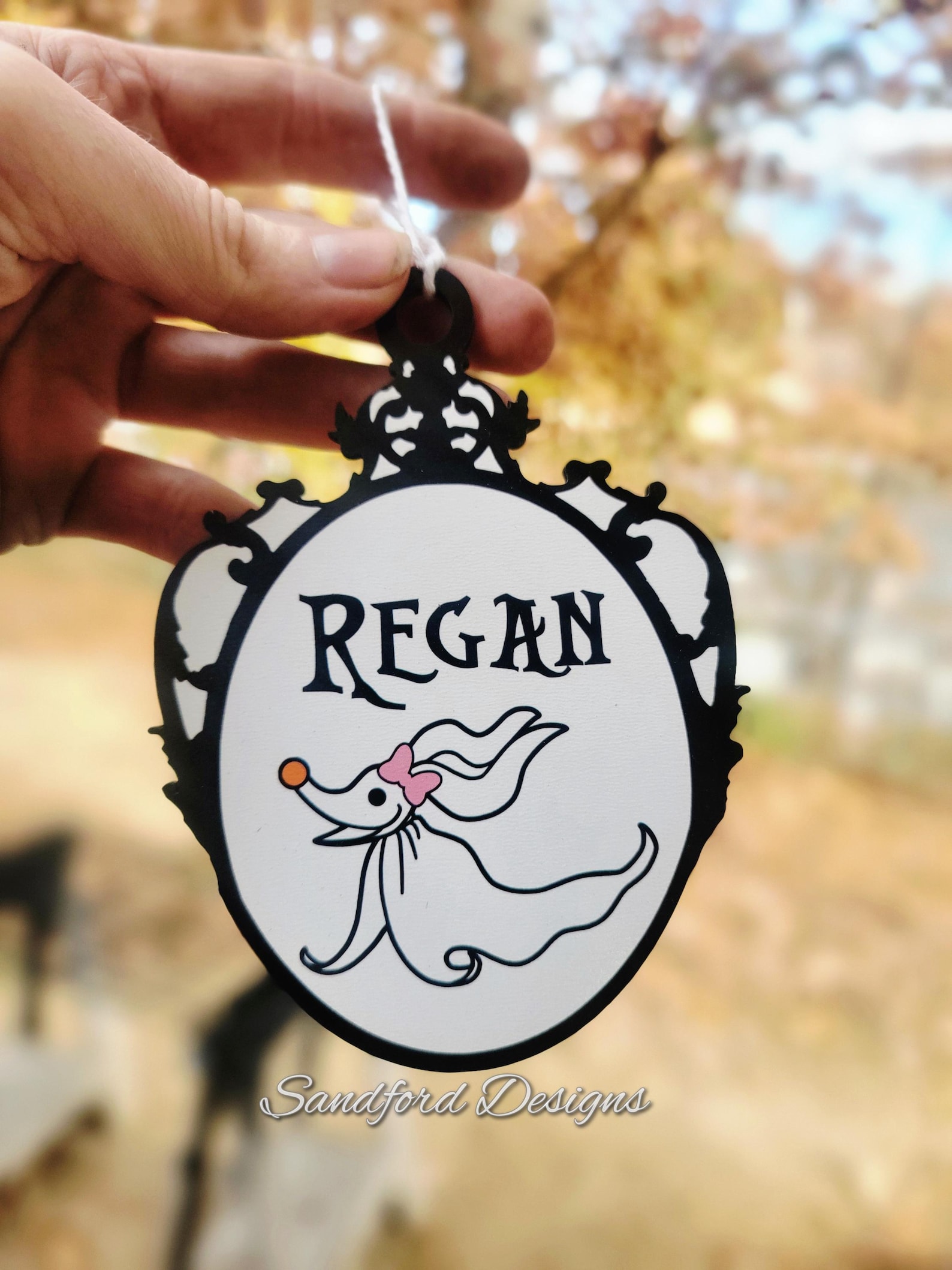 Jack and Sally Ornament Tags, Zero Stocking Decor, Personalized Disney ...