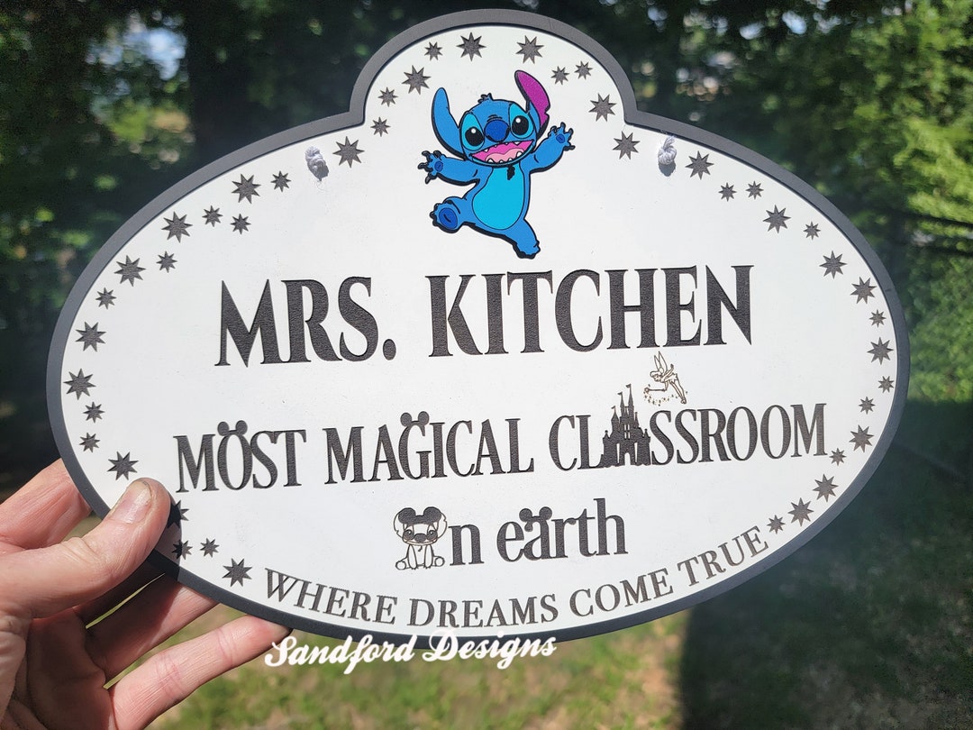 Disney Stitch Teacher Wood Sign - Teacher Appreciation Gift - Etsy