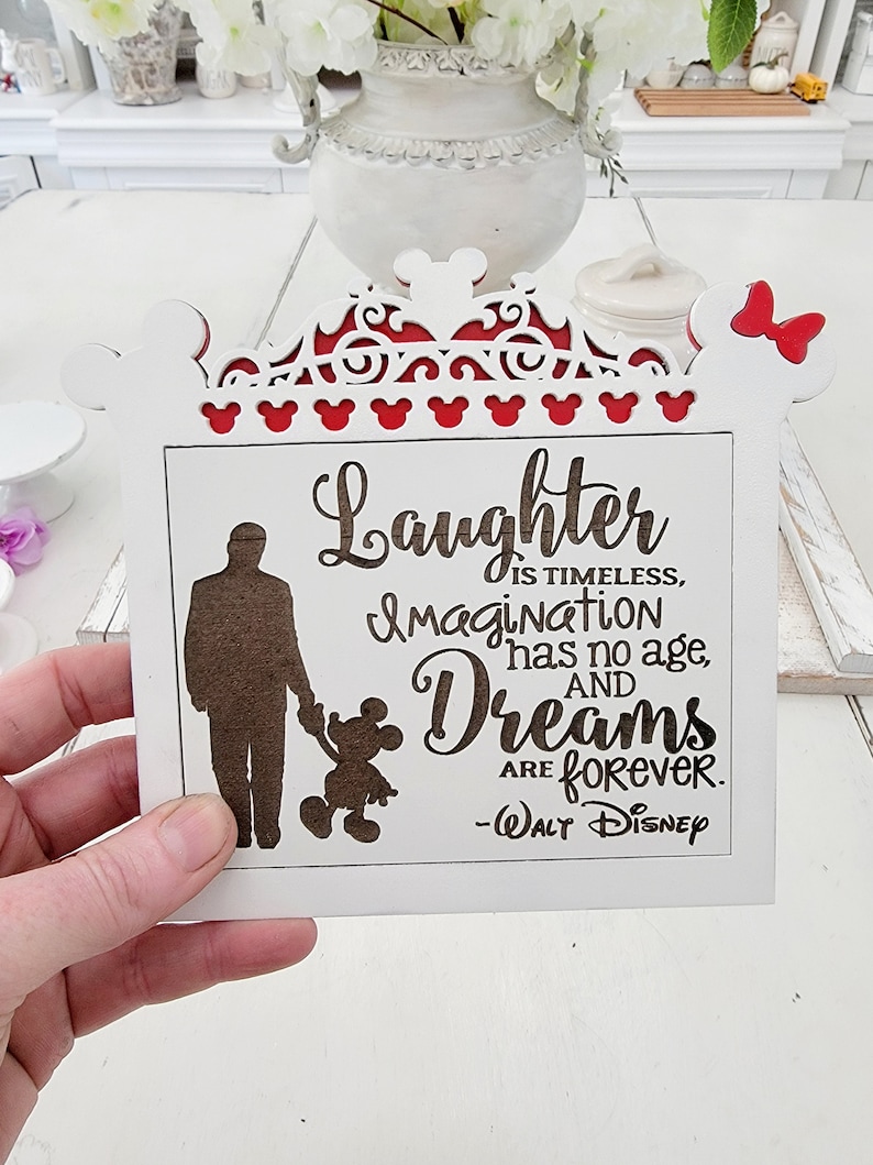 Vintage Walt Disney Quote Sign - Timeless Laughter, Ageless Imagination ...