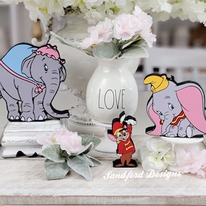 Disney Dumbo Tiered Tray Decor - Classic Movie Wood Decorations ...