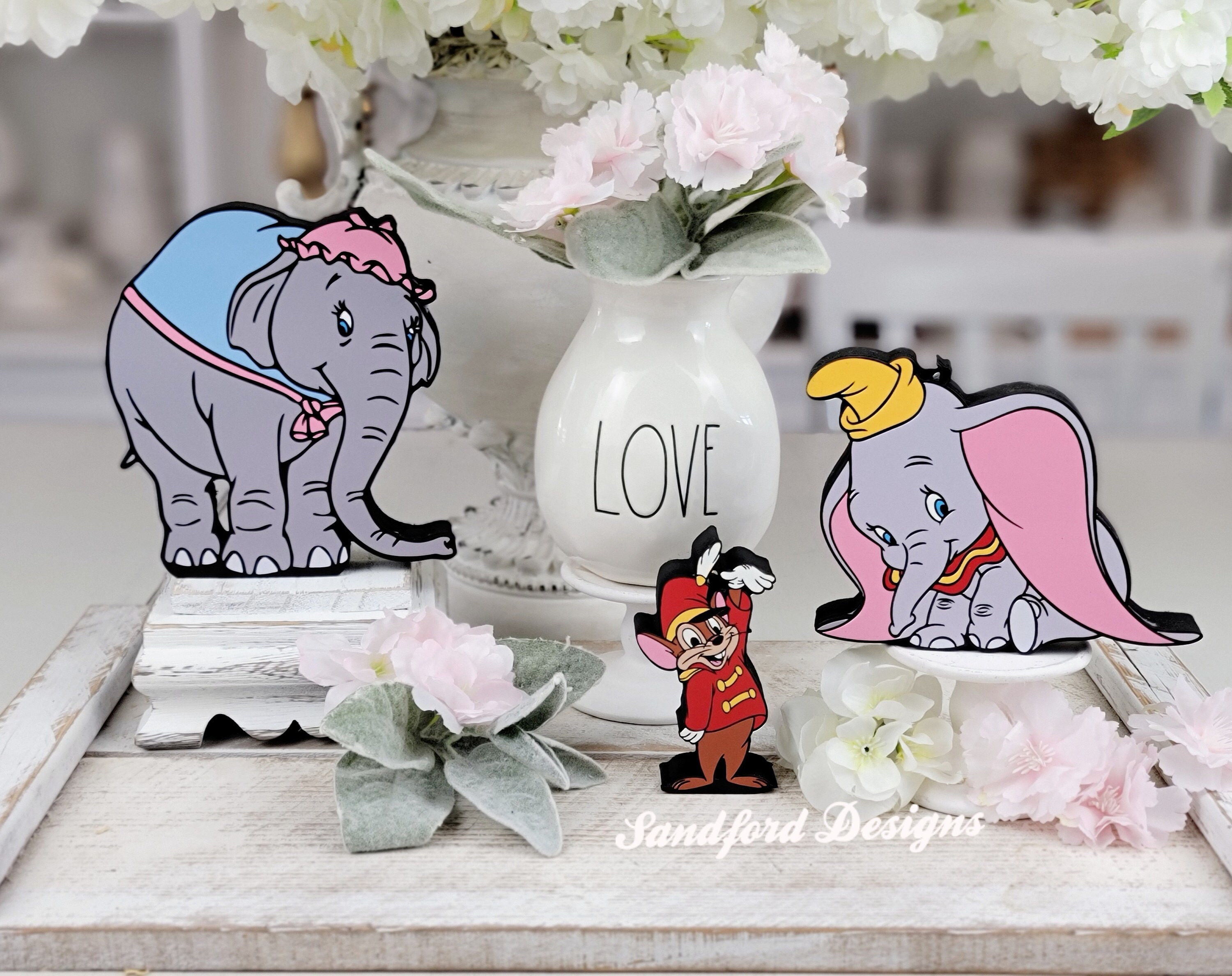 Disney Dumbo Tiered Tray Decor - Classic Movie Wood Decorations ...