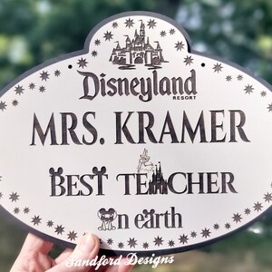 Disney Teacher Cast Member Sign Mickey Teacher Sign Teacher - Etsy