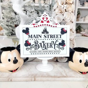 Mickey and Minnie Main Street Bakery Sign Disney Main Street Bakery ...