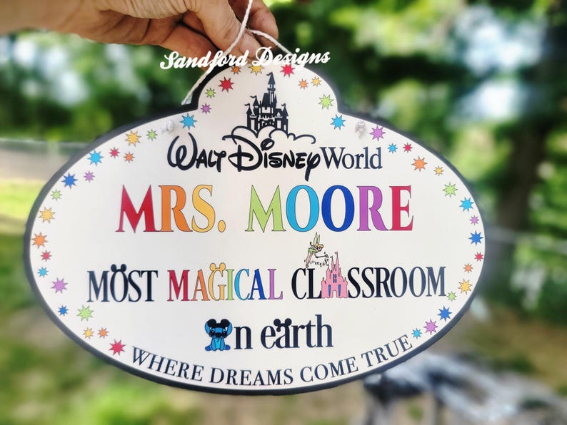 Most Magical Disney Teacher Wood Sign, Mickey Teacher Appreciation Back ...