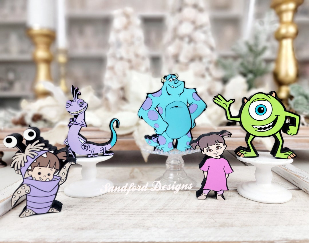Monsters Inc Tiered Tray Decorations - Sulley, Disney Mike Wazowski and ...
