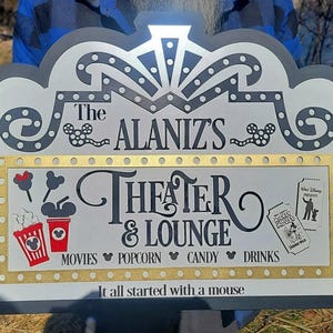 Mickey Theater Sign - Personalized Disney Steam Boat Willie Decor ...