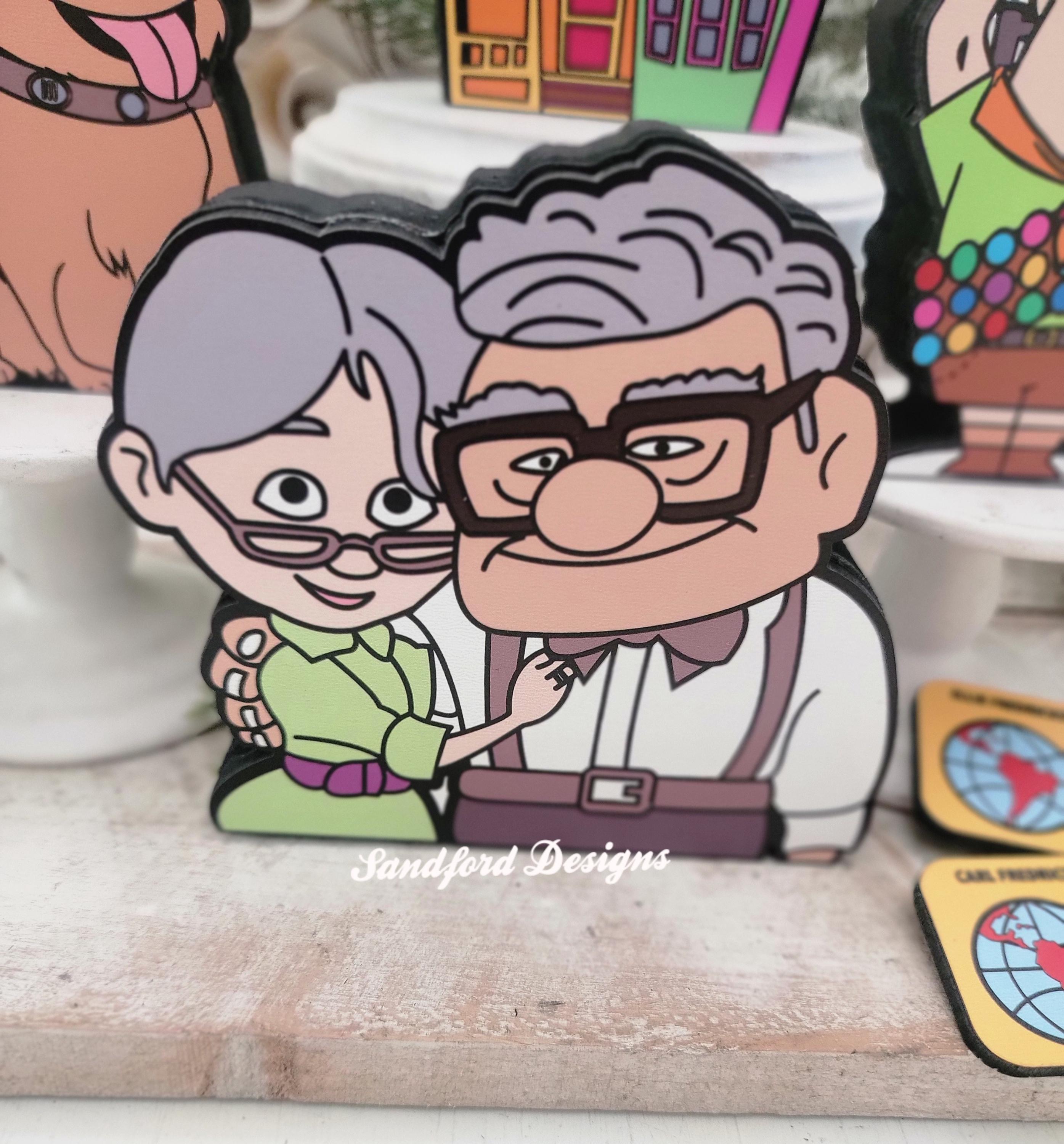Pixar up Carl and Ellie Self-standing Tray Decor, Russell, Kevin, Grape ...