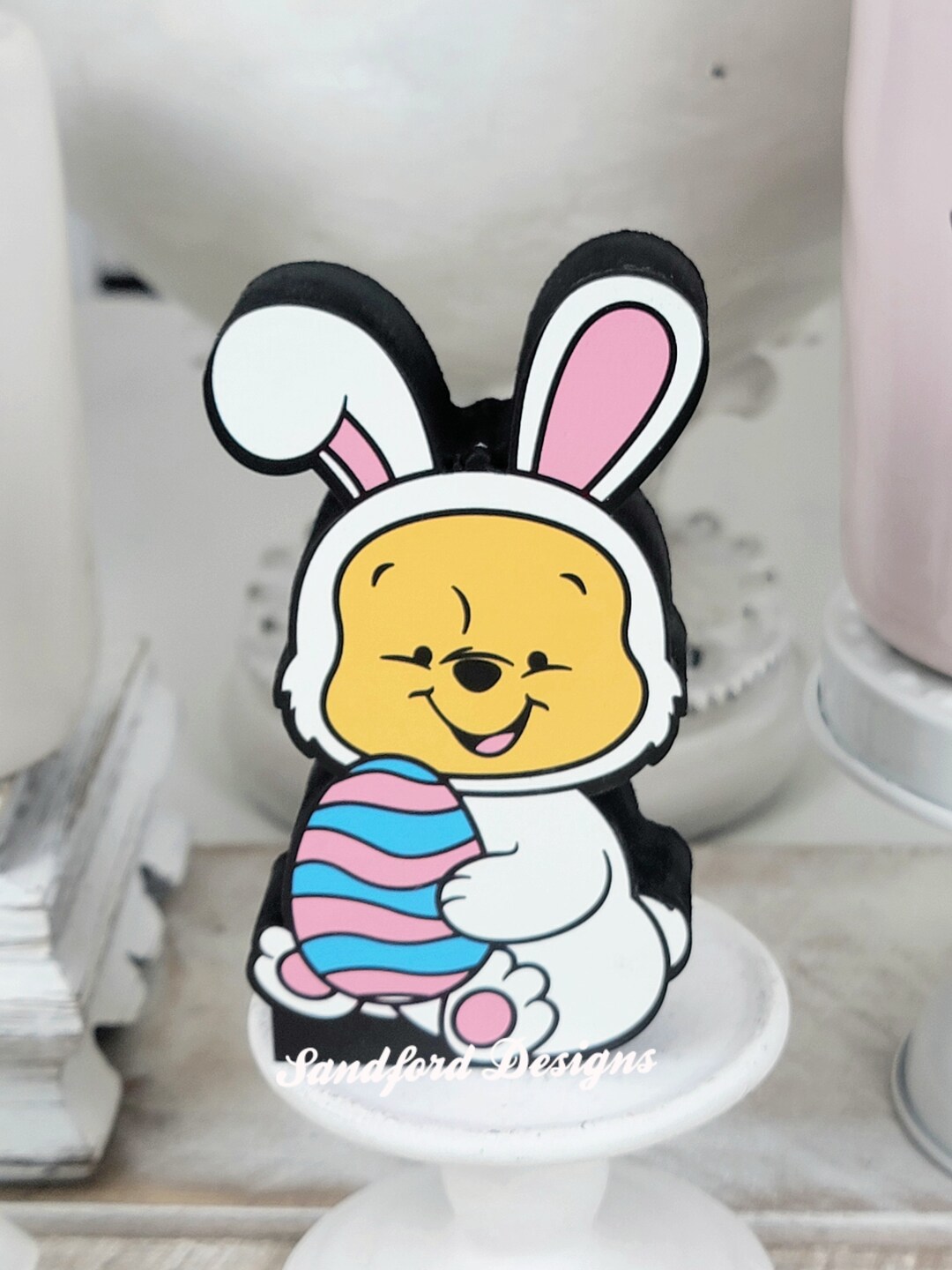 Winnie the Pooh Easter Bunny Tiered Tray Decor - Disney Easter Bunny ...