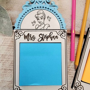 Disney Post-it It Note Holder, Teacher Sticky Note, Princess Post-it ...