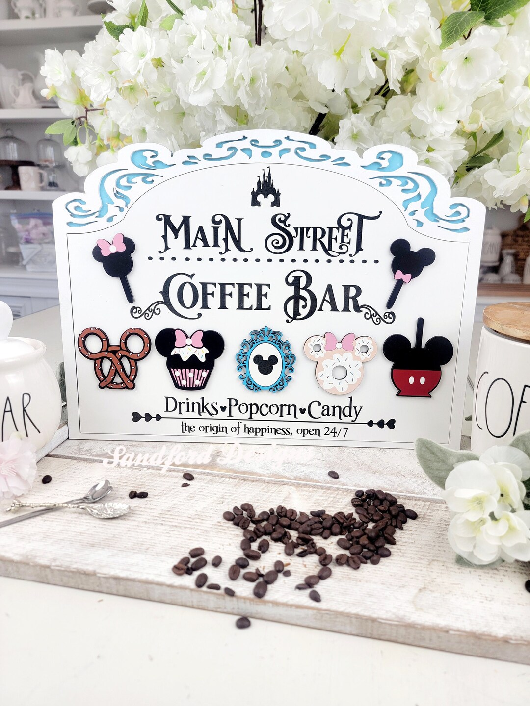 Disney Main Street Coffee Bar Sign – 3D Wood Kitchen Decor - Etsy