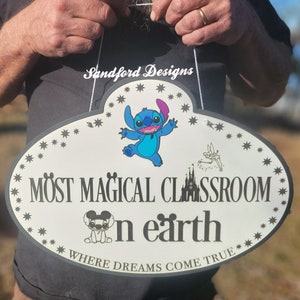 Disney Stitch Teacher Wood Sign - Teacher Appreciation Gift - Etsy